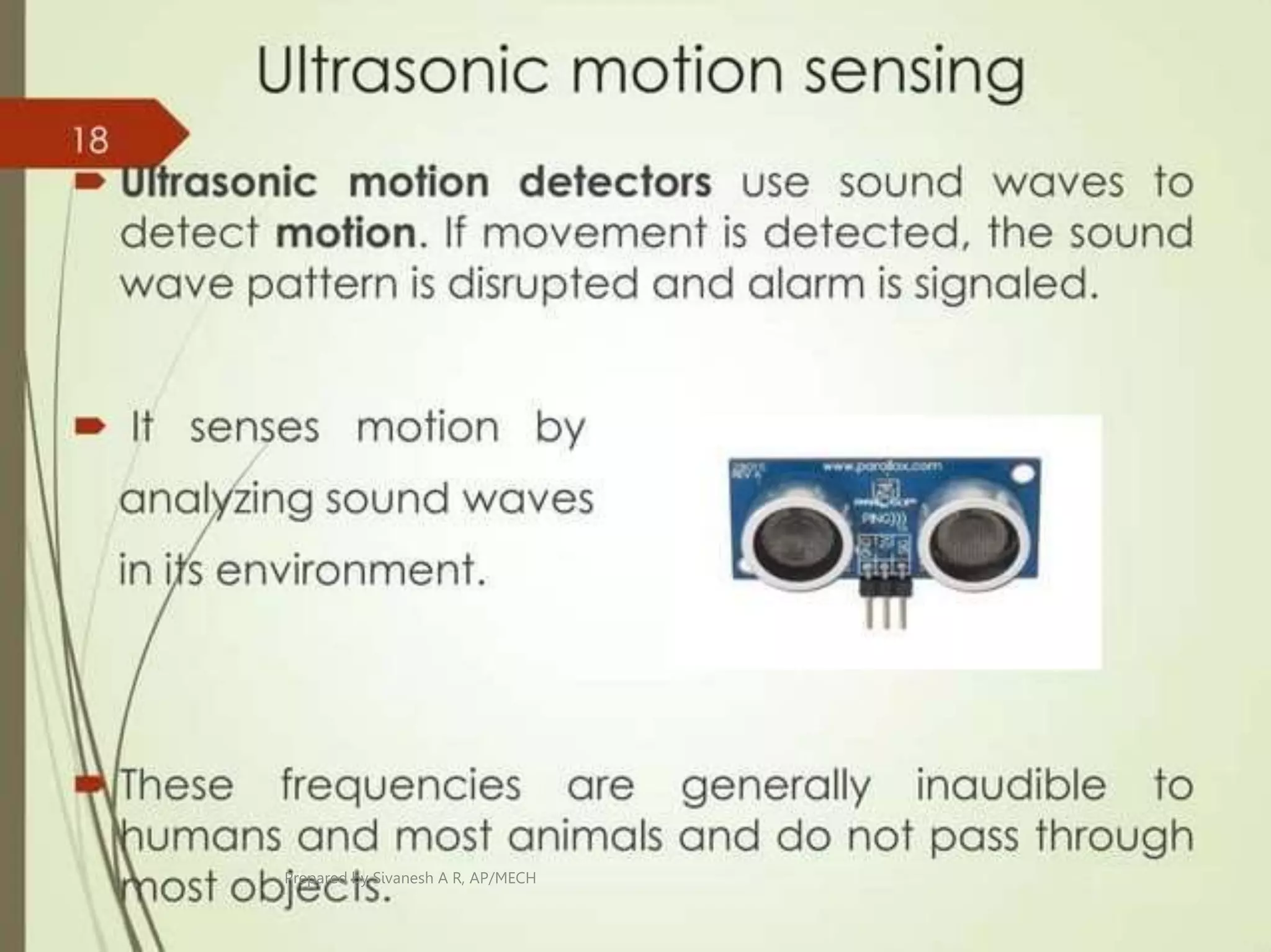 UNIT II - MOTION, PROXIMITY AND RANGING SENSORS | PPTX