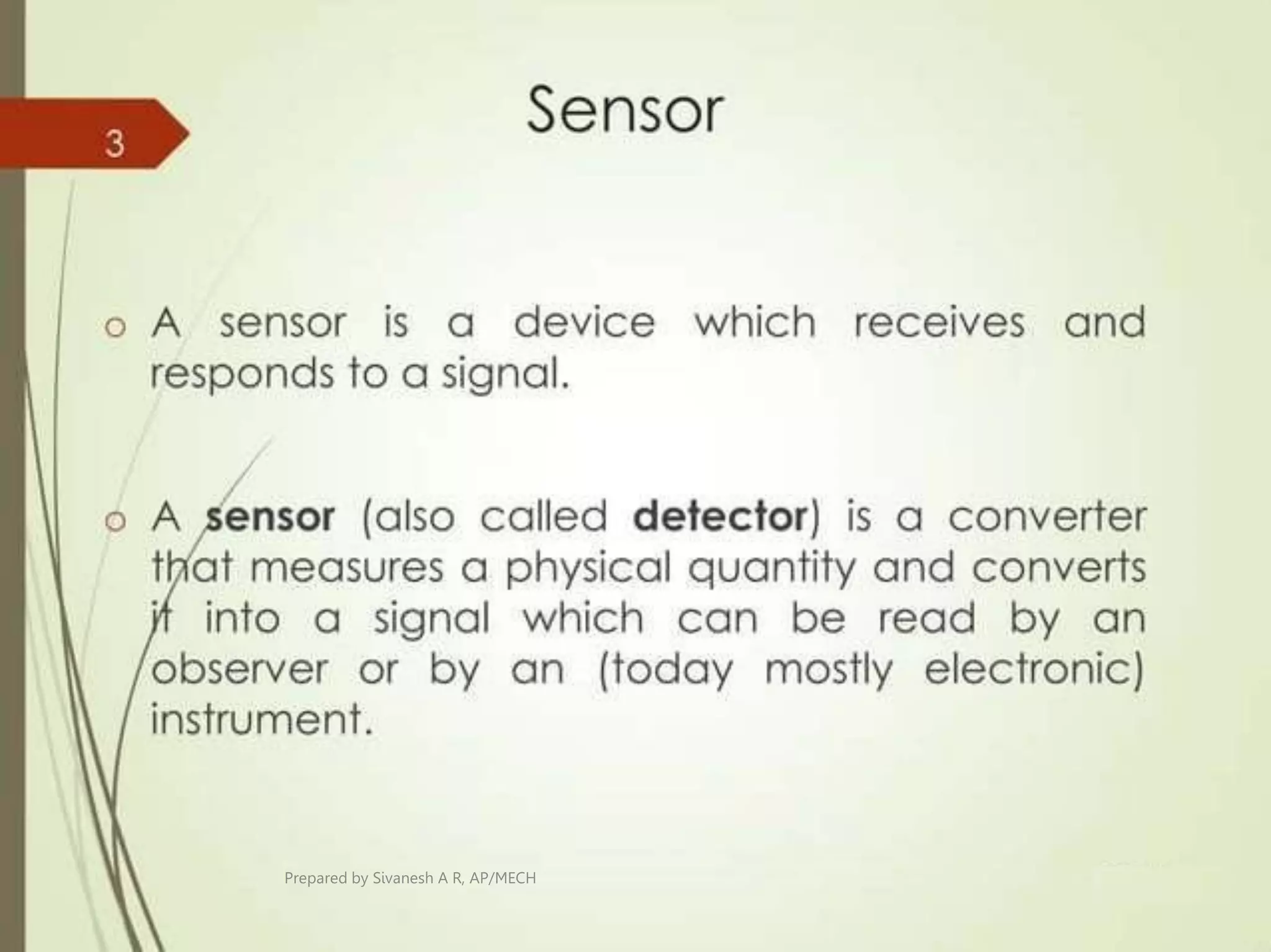 UNIT II - MOTION, PROXIMITY AND RANGING SENSORS | PPTX