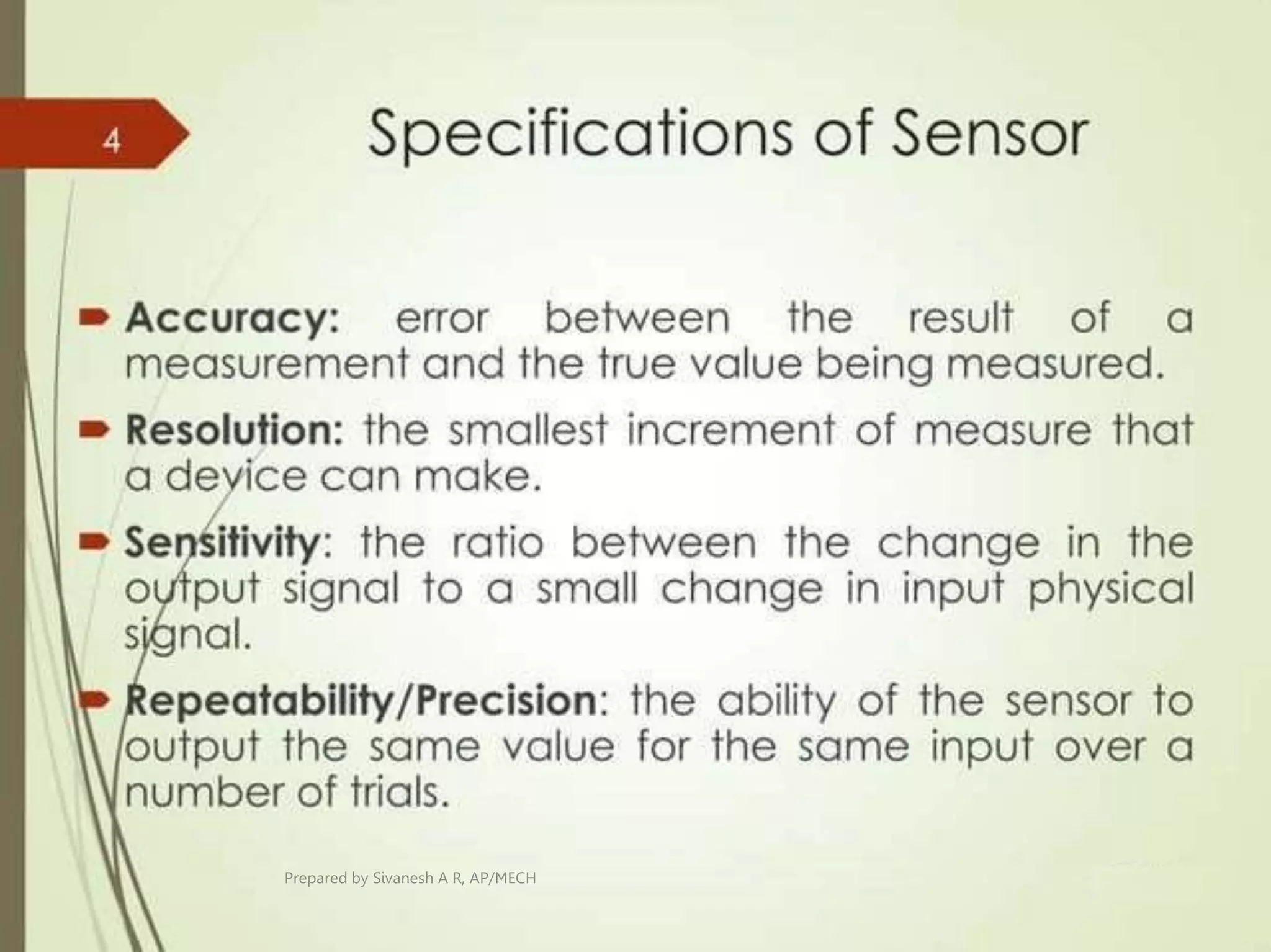 UNIT II - MOTION, PROXIMITY AND RANGING SENSORS | PPTX