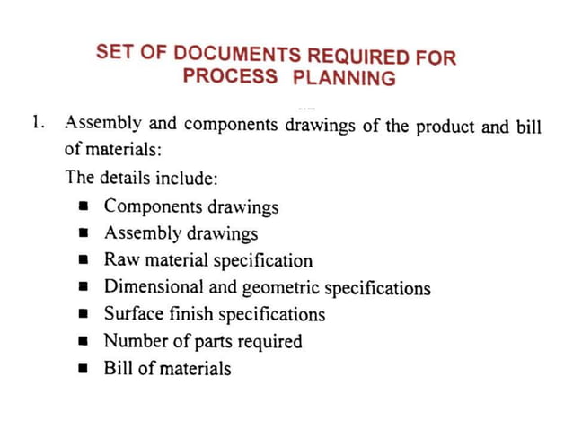 PROCESS PLANNING ACTIVITIES | PPTX