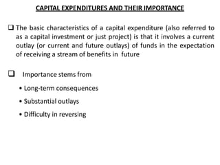 capital budgeting concept meaning and types | PPT
