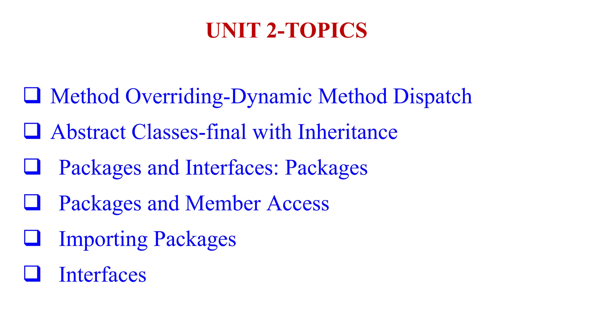 Unit 2pptx Cs3391 Inheritance Types Packages And Interfaces Pptx Programming Languages