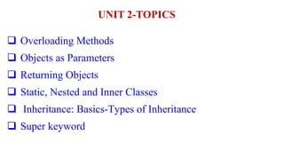 UNIT-2.pptx CS3391 Inheritance , types, packages and Interfaces | PPTX