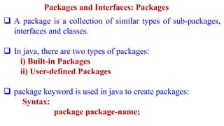 UNIT-2.pptx CS3391 Inheritance , types, packages and Interfaces | PPTX