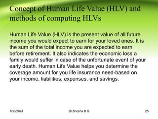 Role of Insurance , types of Insurance and HLV | PDF | Motor Insurance ...