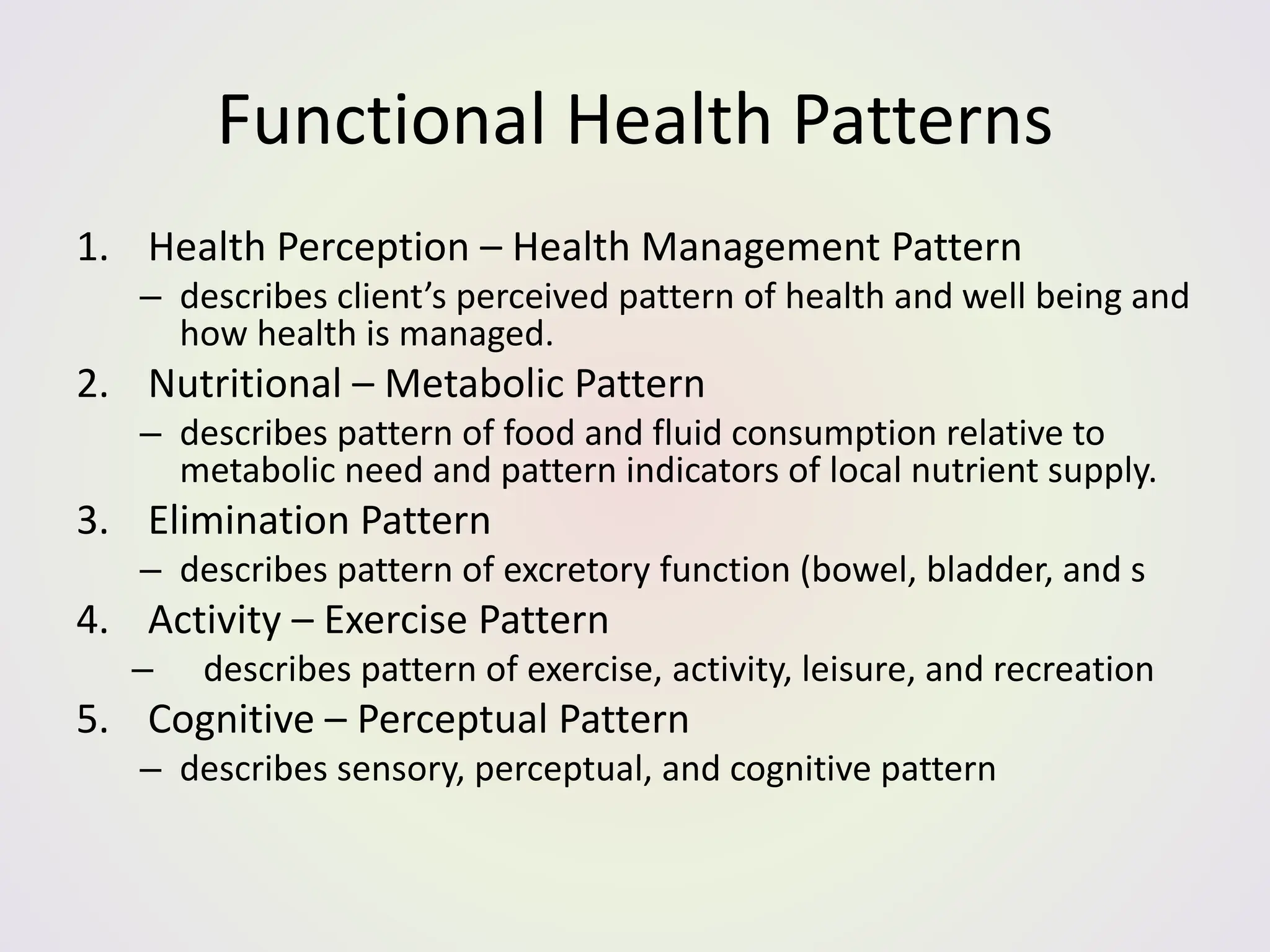 Le-3 Gordan Functionla health patterns.ppt