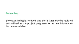Step Wise Project Planning: Project Scope, Objectives, Infrastructure ...