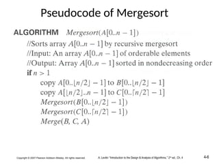 divide and conquer ppt in Design and Analysis of Algorithms | PPT