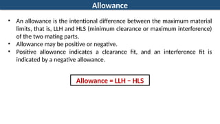 Metrology and Quality Control_ Limit, fit, tolerance | PPT