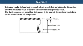Metrology and Quality Control_ Limit, fit, tolerance | PPT