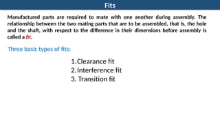 Metrology and Quality Control_ Limit, fit, tolerance | PPT