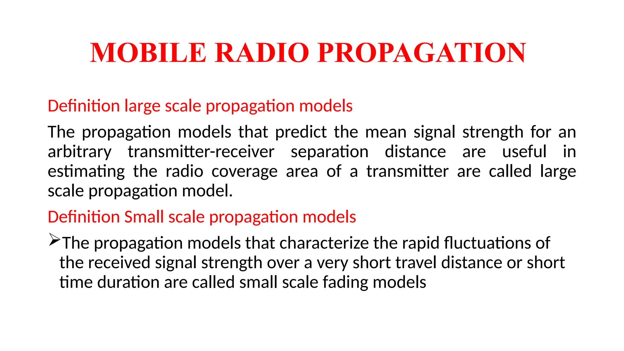 Unit2 in wireless communication explainin mobile radio propaation | PPTX