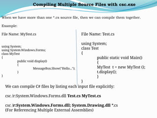 C# PPT FPR STUFENTS NOTES PPT FILES STUDY | PPTX