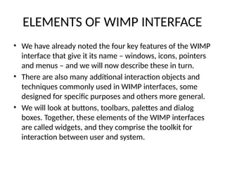 INTERACTION AND INTERFACES MODEL OF THE INTERACTION | PPTX