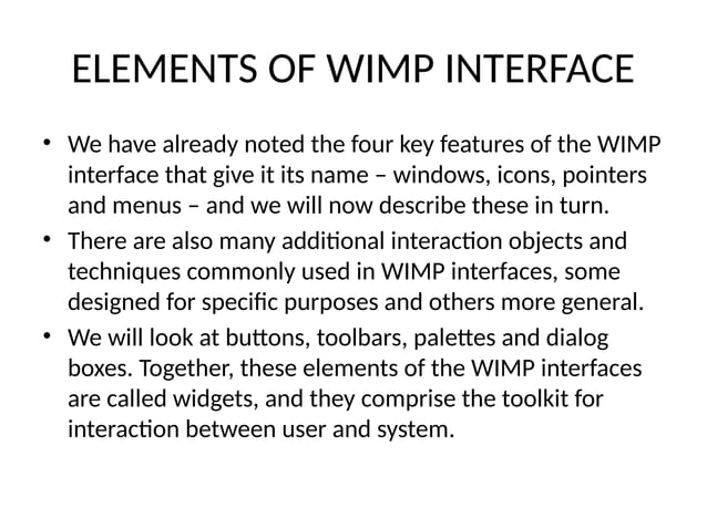 INTERACTION AND INTERFACES MODEL OF THE INTERACTION | PPT