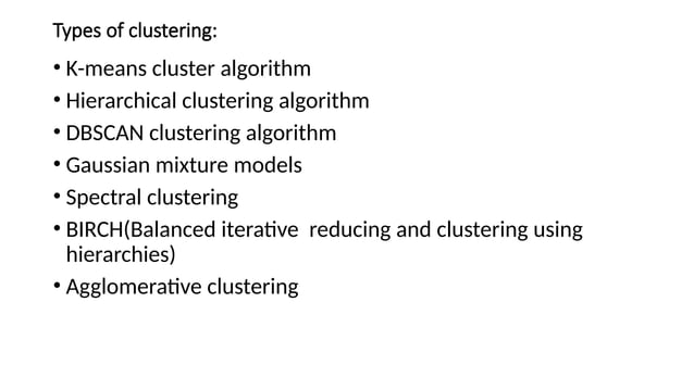 UNIT-2. unsupervised learning of machine learning | PPTX