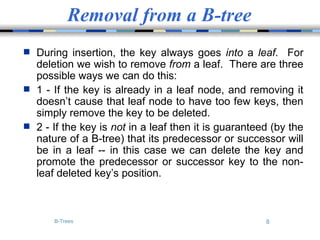 M.E - Computer Science and Engineering-Data structure B tree | PPT