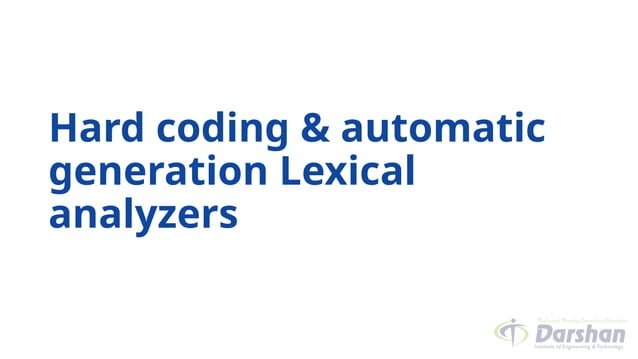Unit-2.pptx for complier design for lexical analyzer | PPT