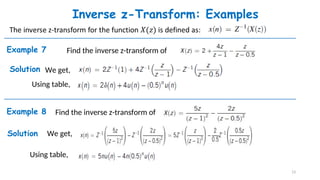 Properties of z transform AND ITS APPLIC | PPT