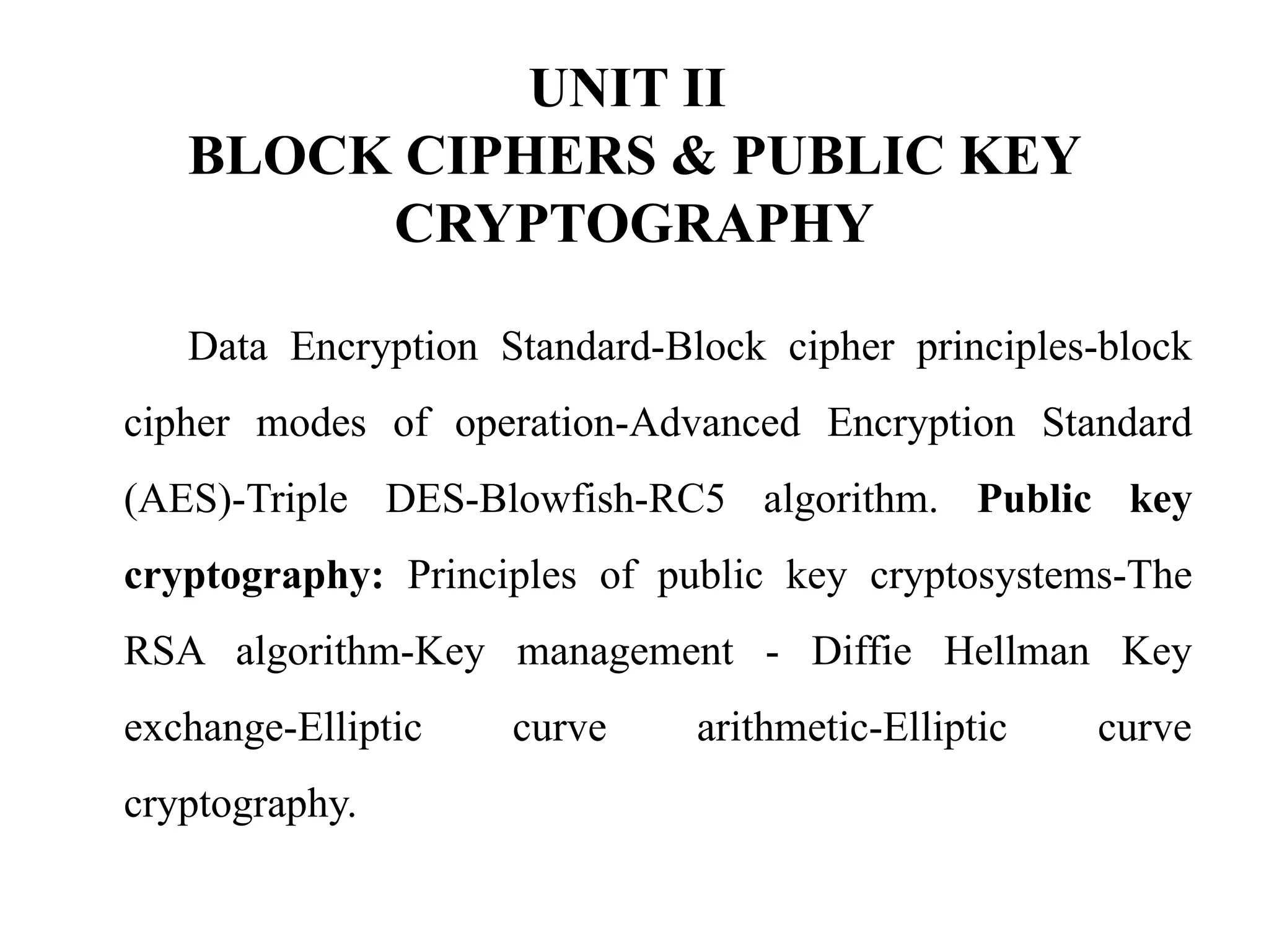 Block Ciphers Data Encryption Advanced Encryption | PPTX
