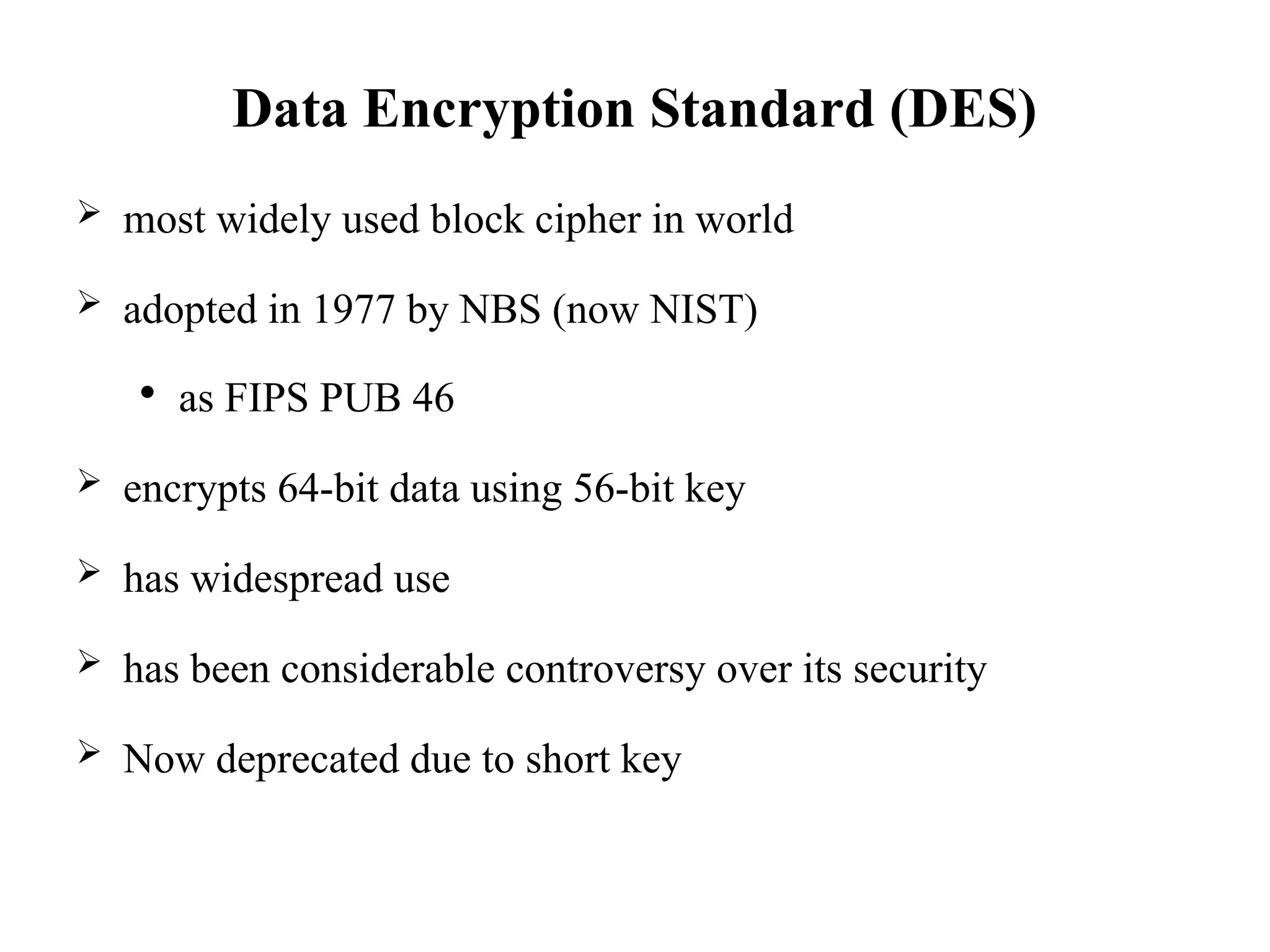 Block Ciphers Data Encryption Advanced Encryption | PPTX