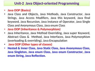 Unit-2.4 types of classes and Programming | PDF