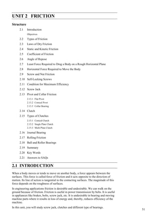 Friction and type,laws,angle,coefficient | PDF
