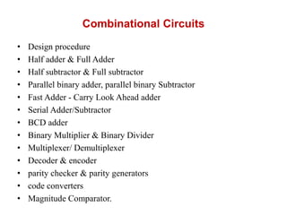 COMBINATIONAL CIRCUITS | PPTX