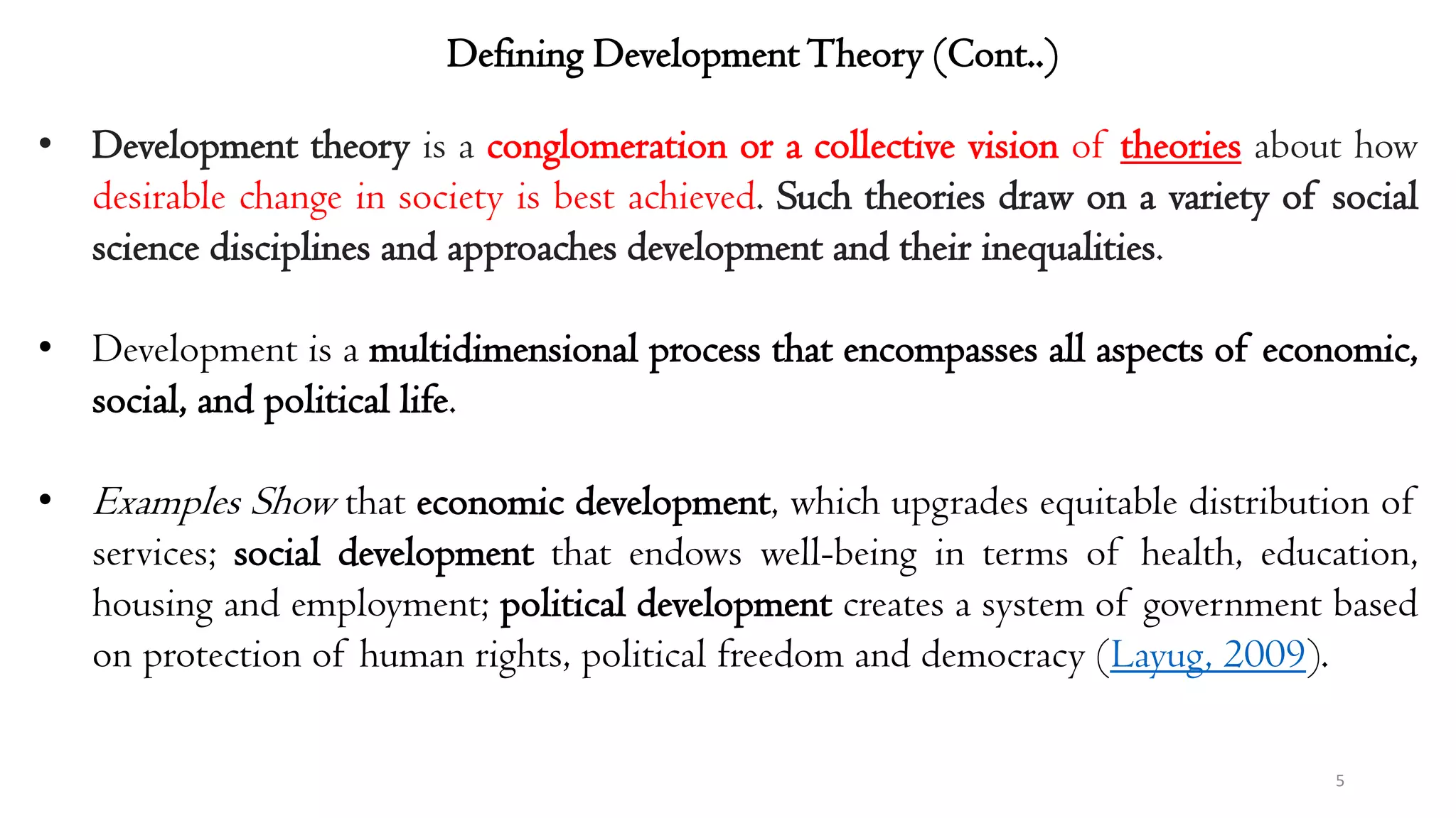 Development theories and approaches | PDF