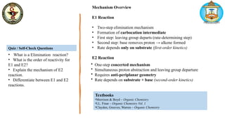 Comprehensive Study of E1 and E2 Elimination Reactions in ...