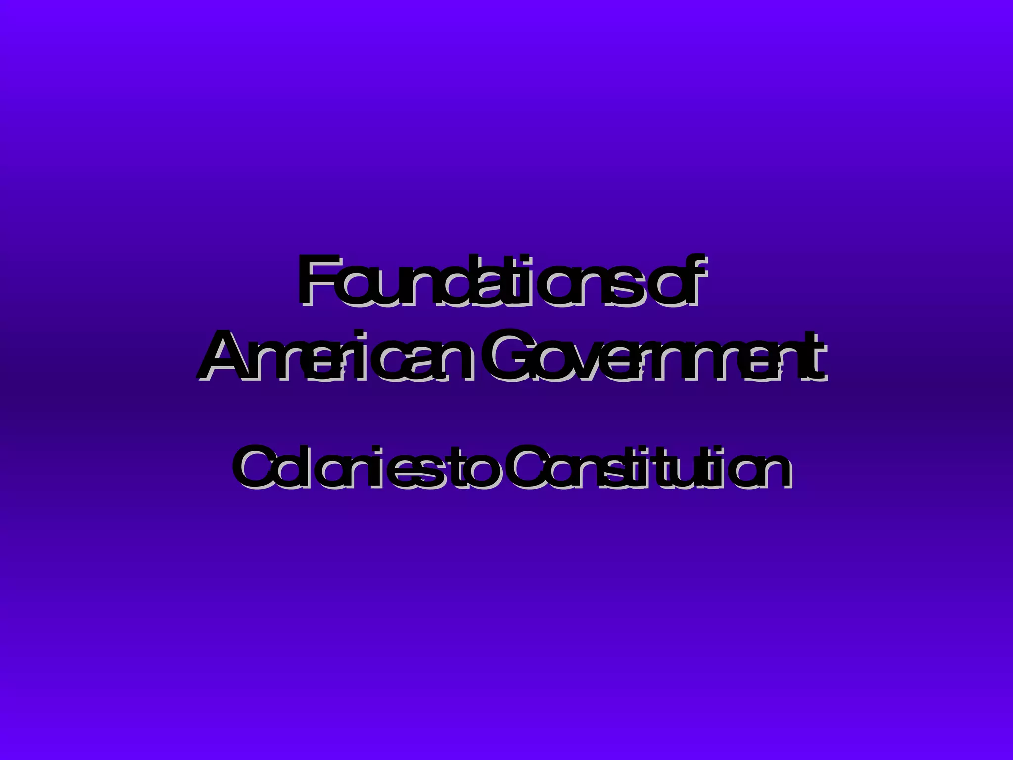 Unit 2 Foundations Of American Government | PPT
