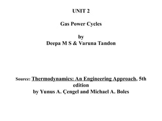 gas power cycle of the engine otto and die | PPT | Physics | Science