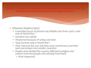 SS7H2b Creation of Israel | PPTX