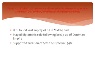 SS7H2b Creation of Israel | PPT