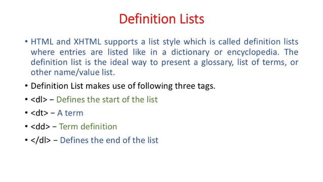 Unit - 2 - Hypertext Markup Language & Cascading Style Sheets | PPT