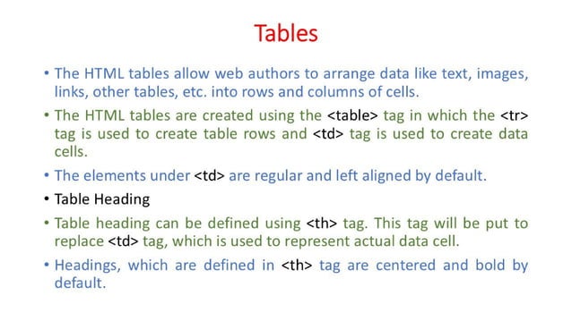 Unit 2 Hypertext Markup Language And Cascading Style Sheets Ppt