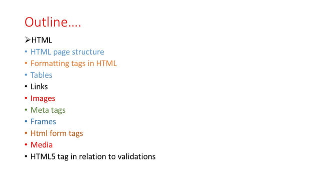 Unit - 2 - Hypertext Markup Language & Cascading Style Sheets | PPT