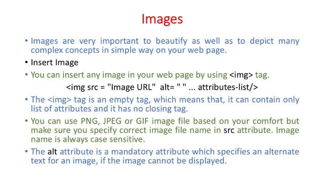 Unit - 2 - Hypertext Markup Language & Cascading Style Sheets | PPT