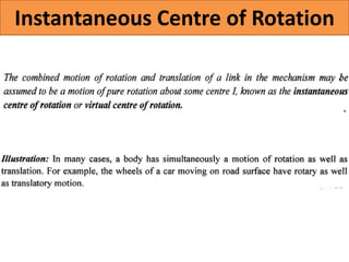 KOM - Unit 2 -kinematics of linkage mechanism | PPT