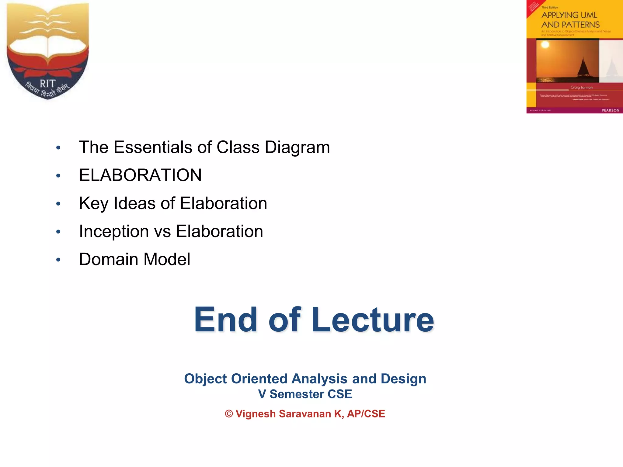 Elaboration and domain model | PDF