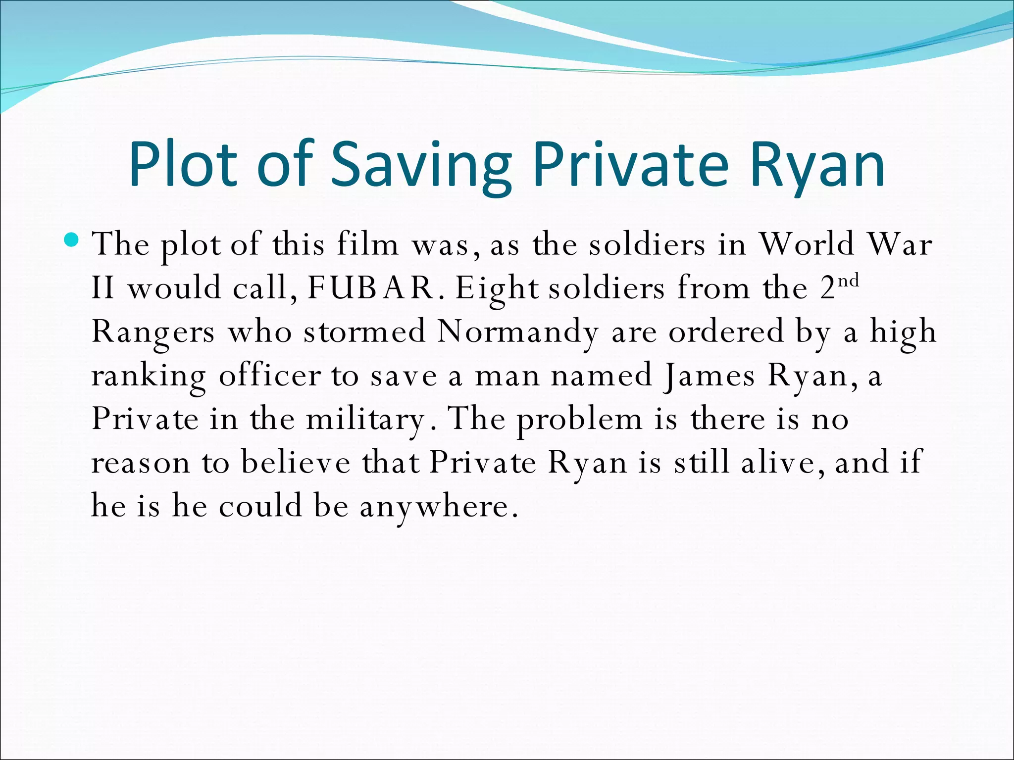 Unit 2 Power Point Saving Private Ryan Slide Share | PPT