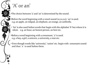 Unit.2.1.use of articles.a.an.the