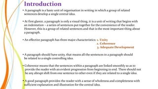 Unit.4.1.paragraph writing | PPTX