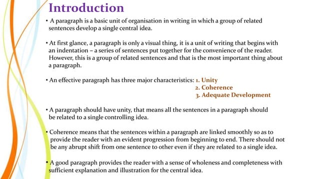 Unit.4.1.paragraph writing | PPTX