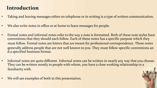 Unit.3.3.taking and leaving messages. writing a note | PPTX