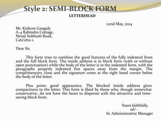 Unit.3.2.layout of business letters | PPTX