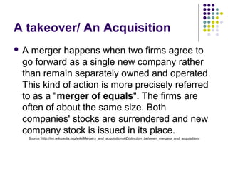 Unit 9 merger and acquisitions | PPT