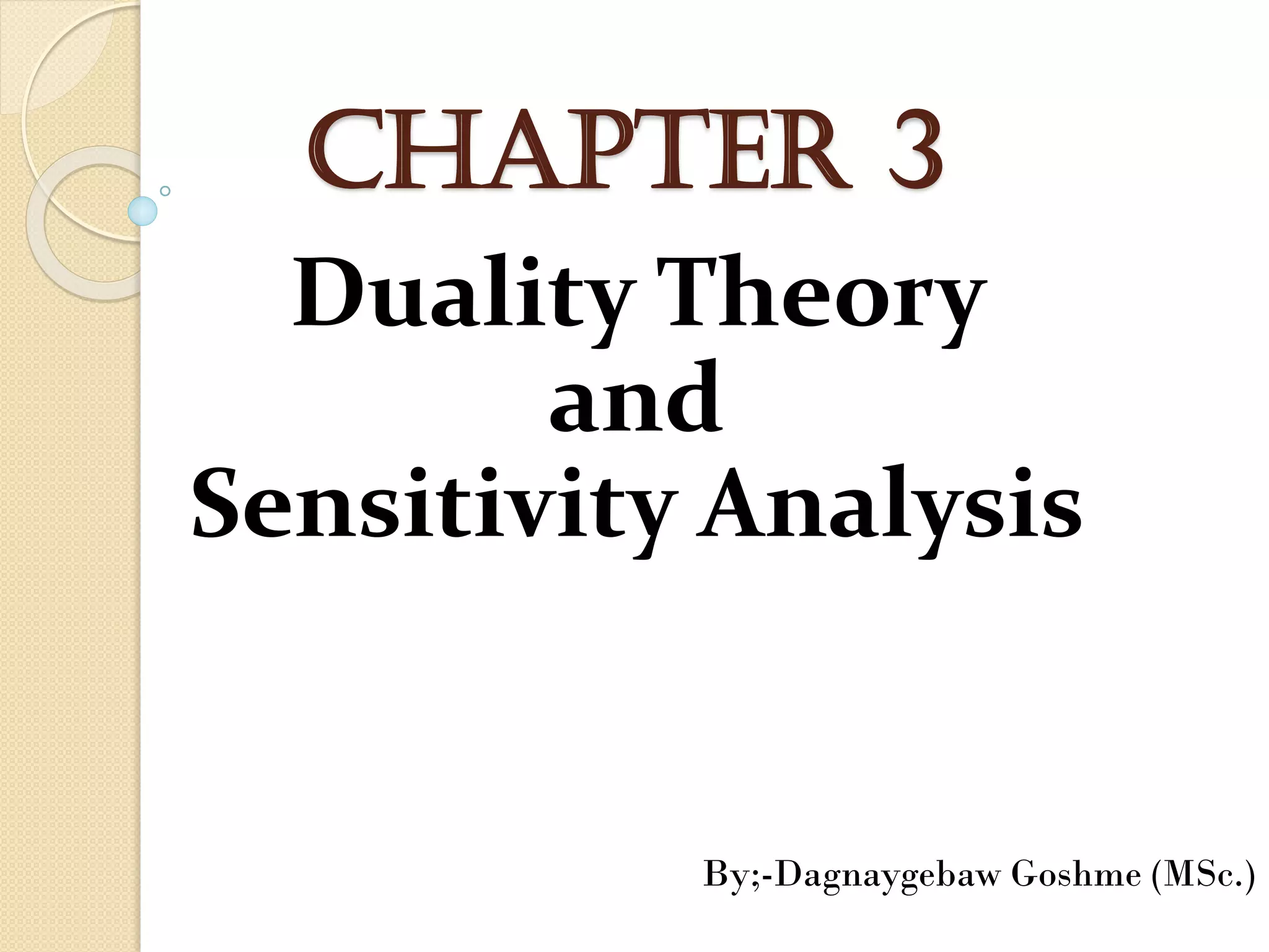 Unit.3. duality and sensetivity analisis | PDF