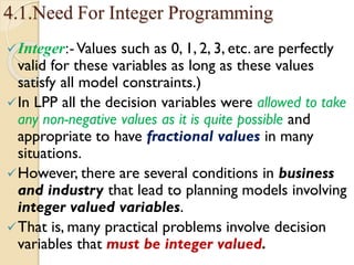 Unit.4.integer programming | PDF