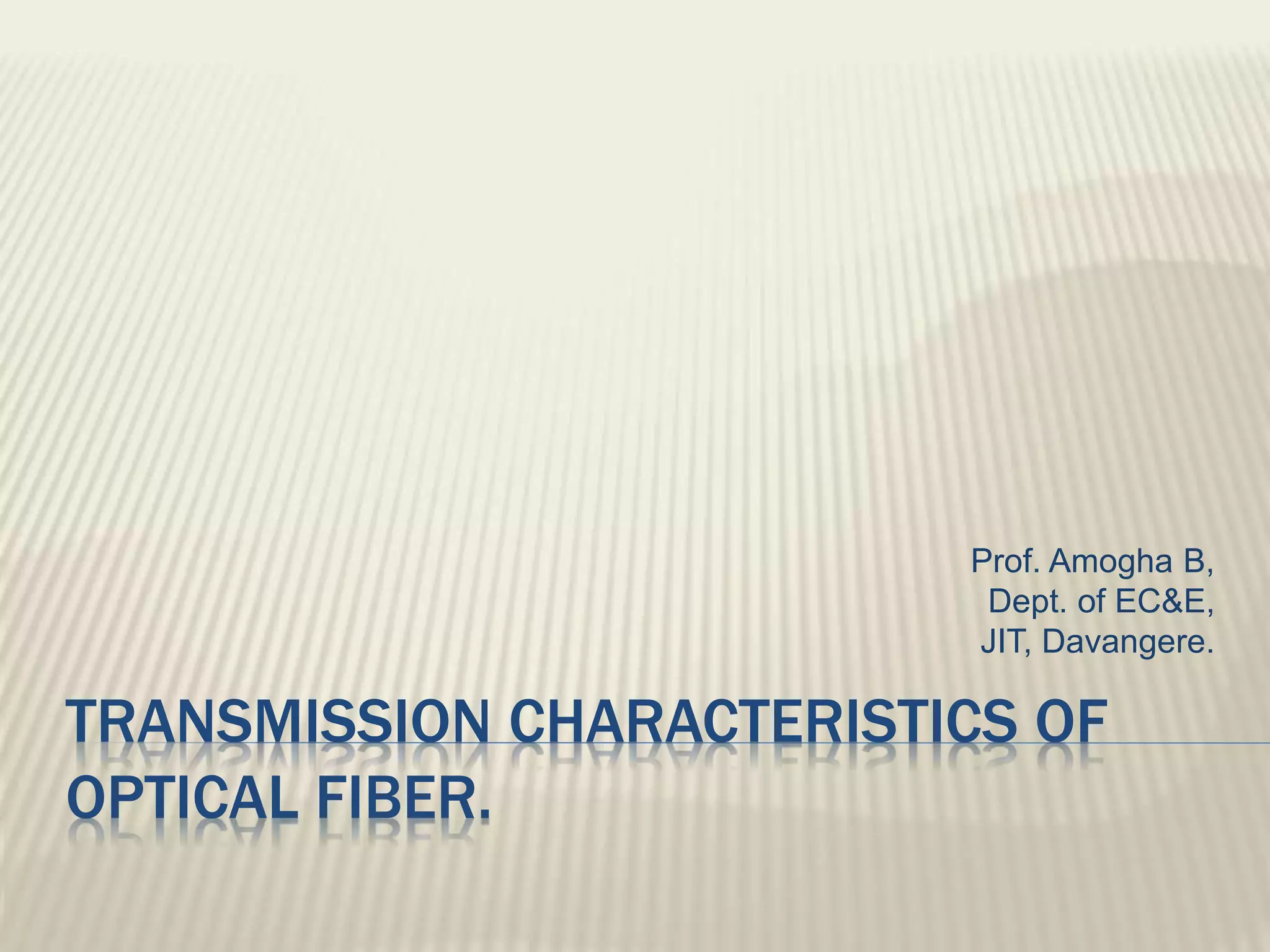 Optical Fiber Communication. | PPTX